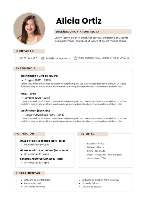 CV formato Harvard: Plantillas y ejemplos para editar | Canva