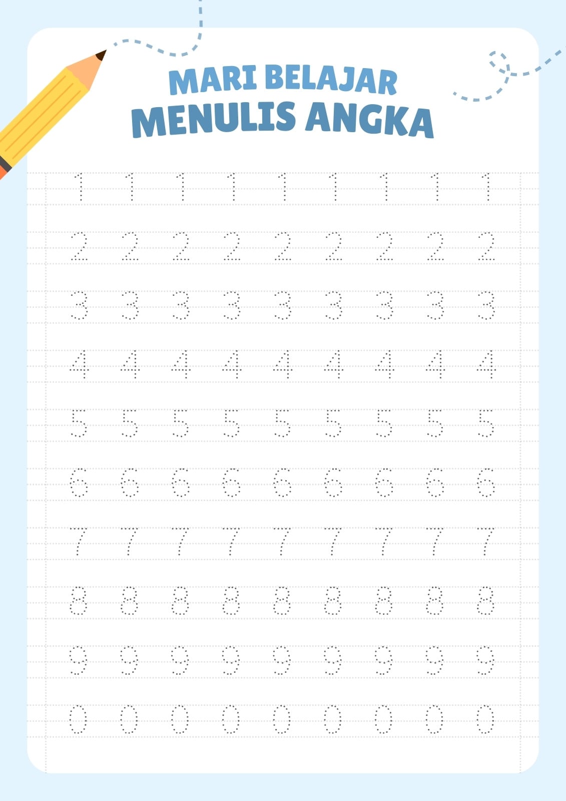 Gratis desain contoh angka - Canva