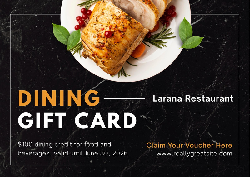 Free printable custom restaurant gift certificate templates | Canva