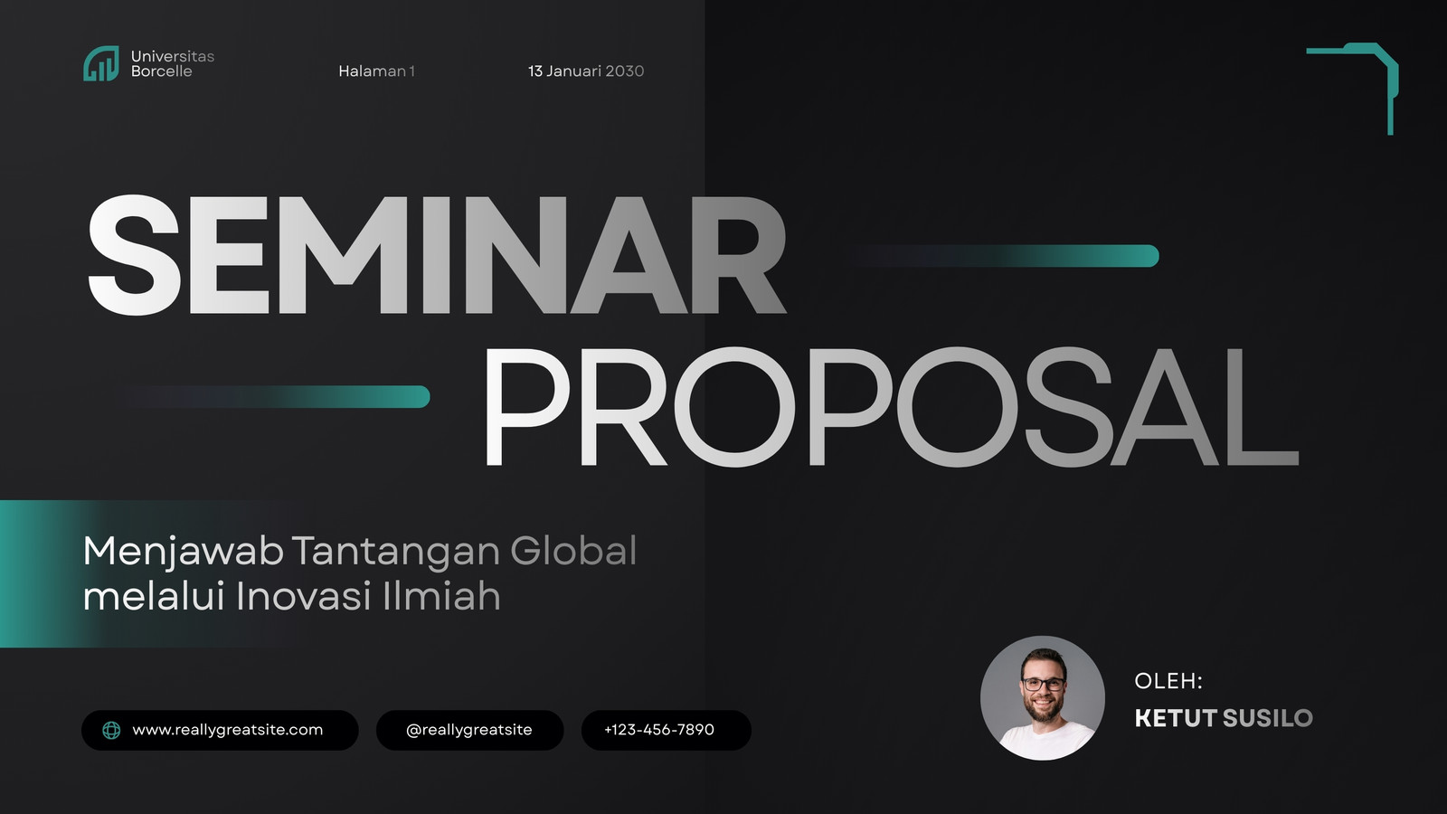 Gratis desain contoh sempro - Canva
