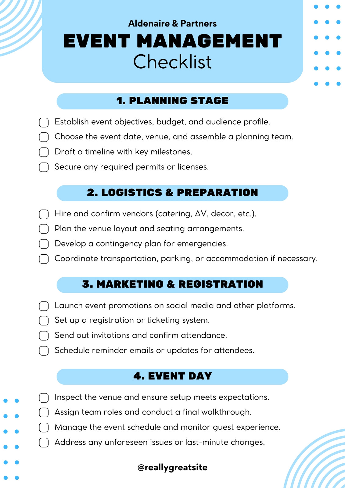 Customize 129+ Event Checklist Templates Online - Canva