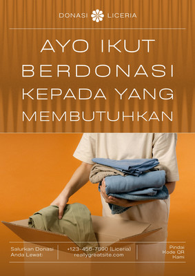 Contoh Poster Penggalangan Dana Bebas Edit - Canva