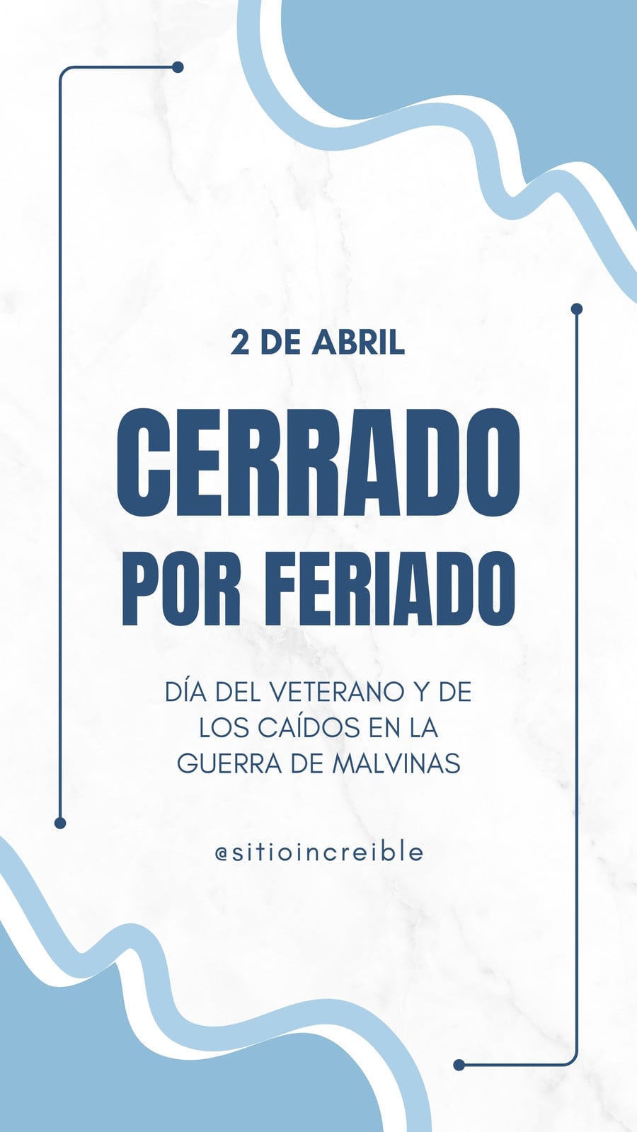 Explorá Plantillas de cerrado por feriado personalizables gratis - Canva