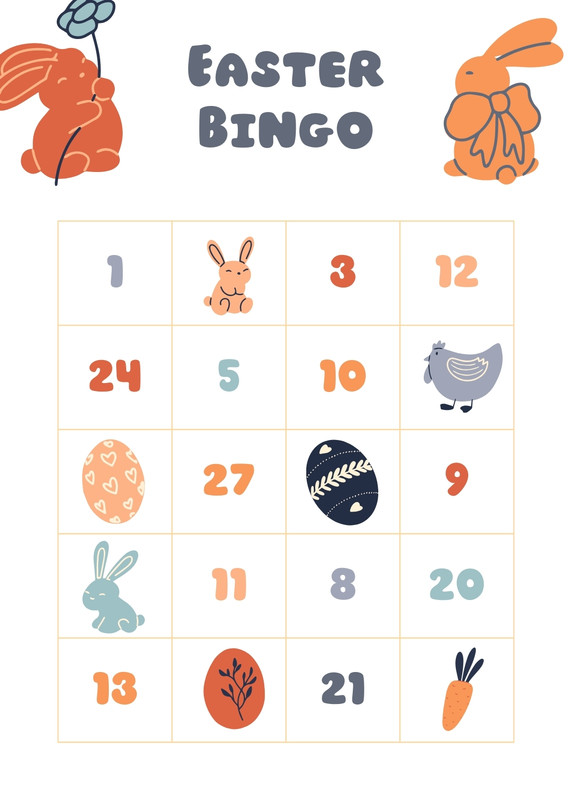 Customize 27+ Easter Bingo Cards Templates Online - Canva