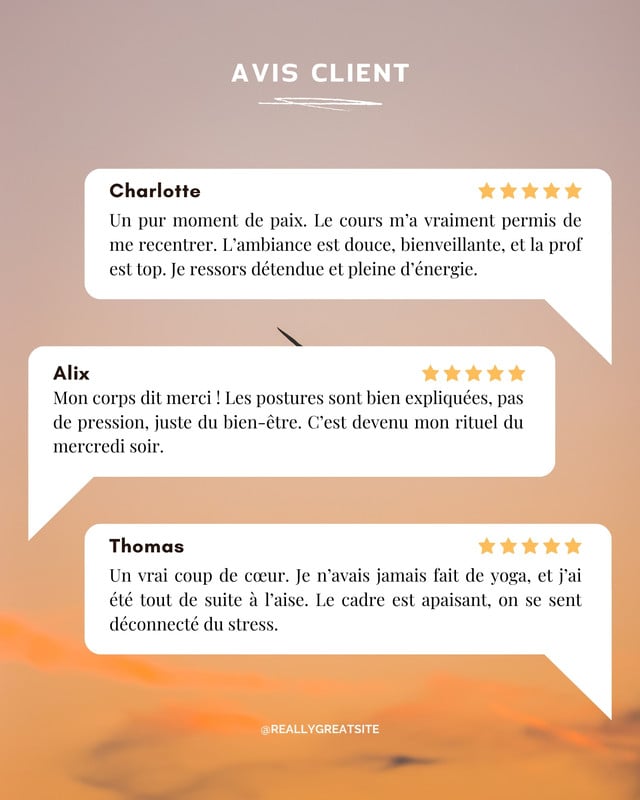 Modèles et exemples d’avis de clients satisfaits | Canva