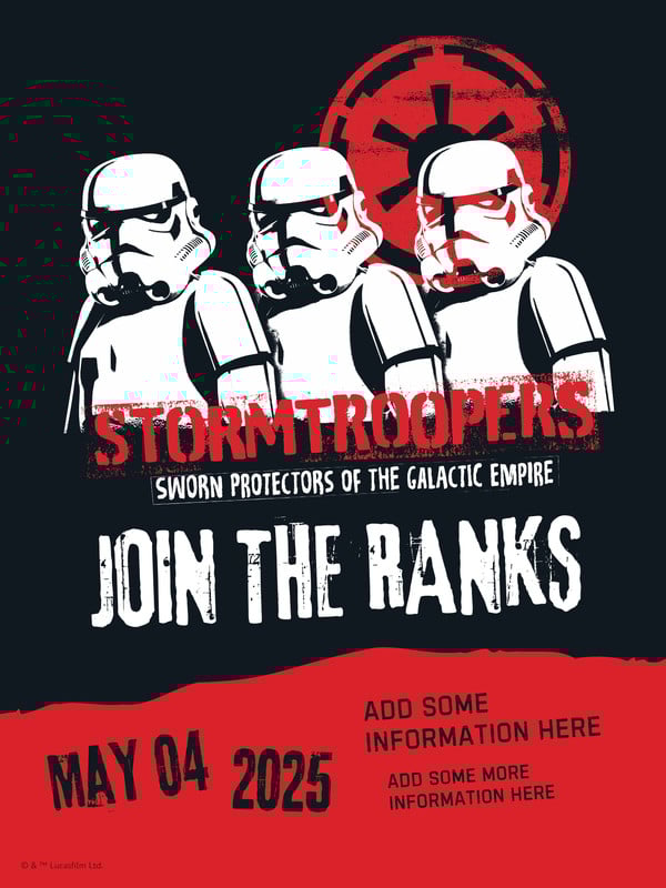 Editable and printable Star Wars poster templates | Canva