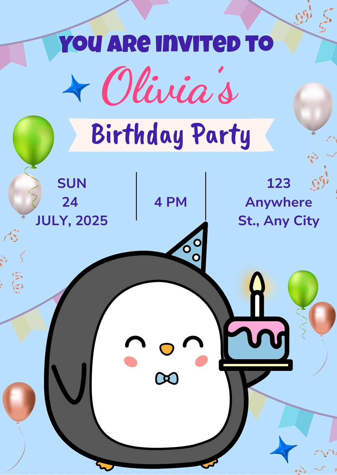 Free and customizable penguin templates