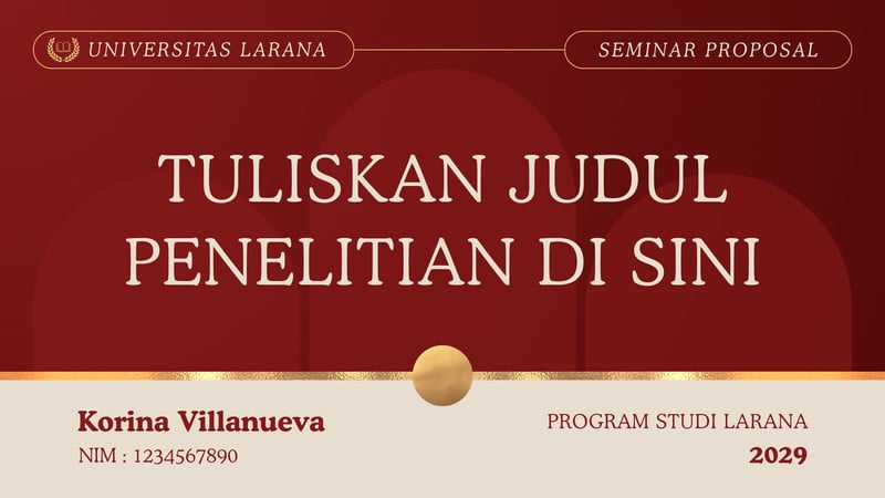 Gratis desain contoh sempro - Canva