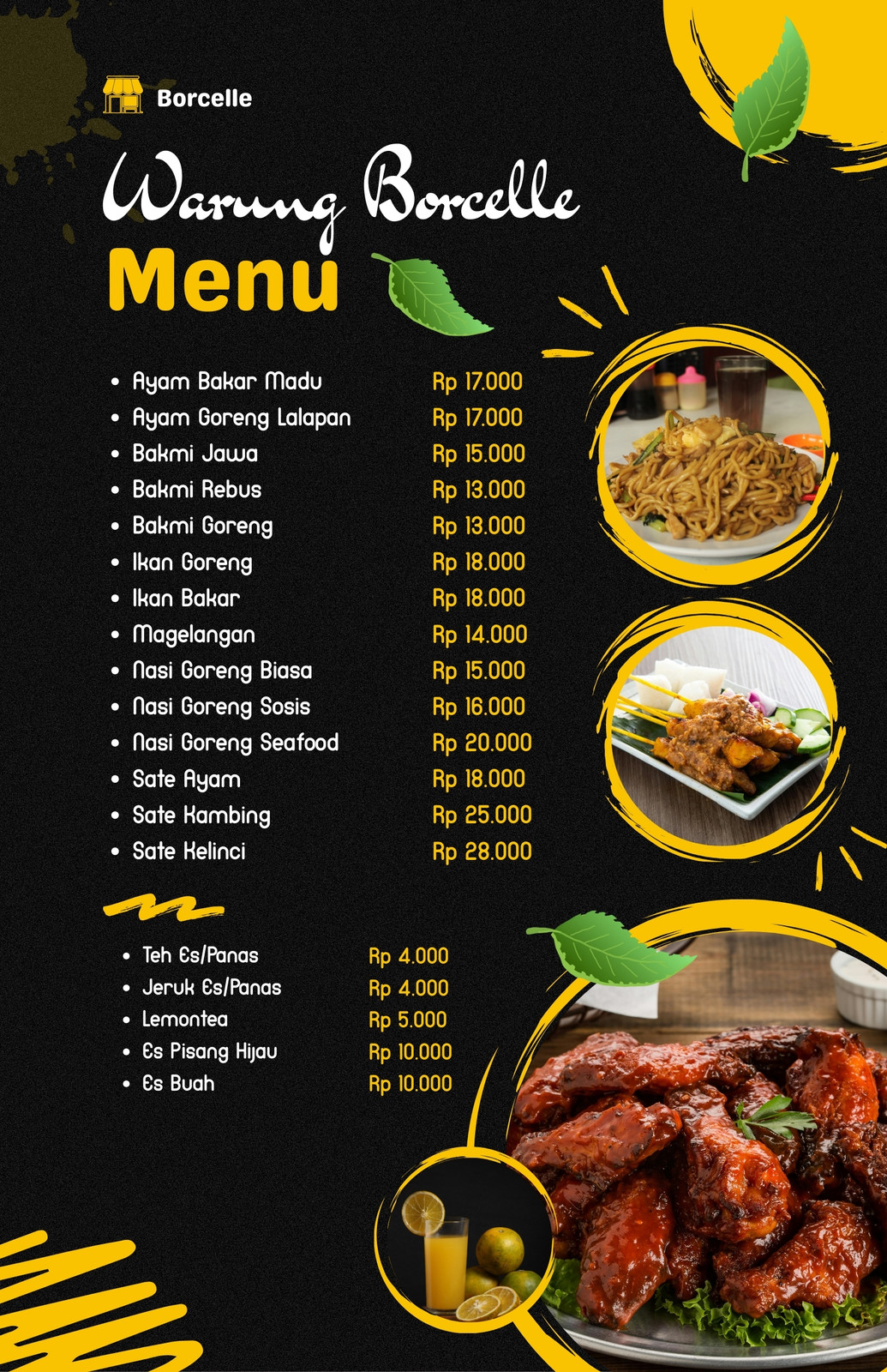 Desain Menu Makanan & Minuman Spesial Gratis | Canva