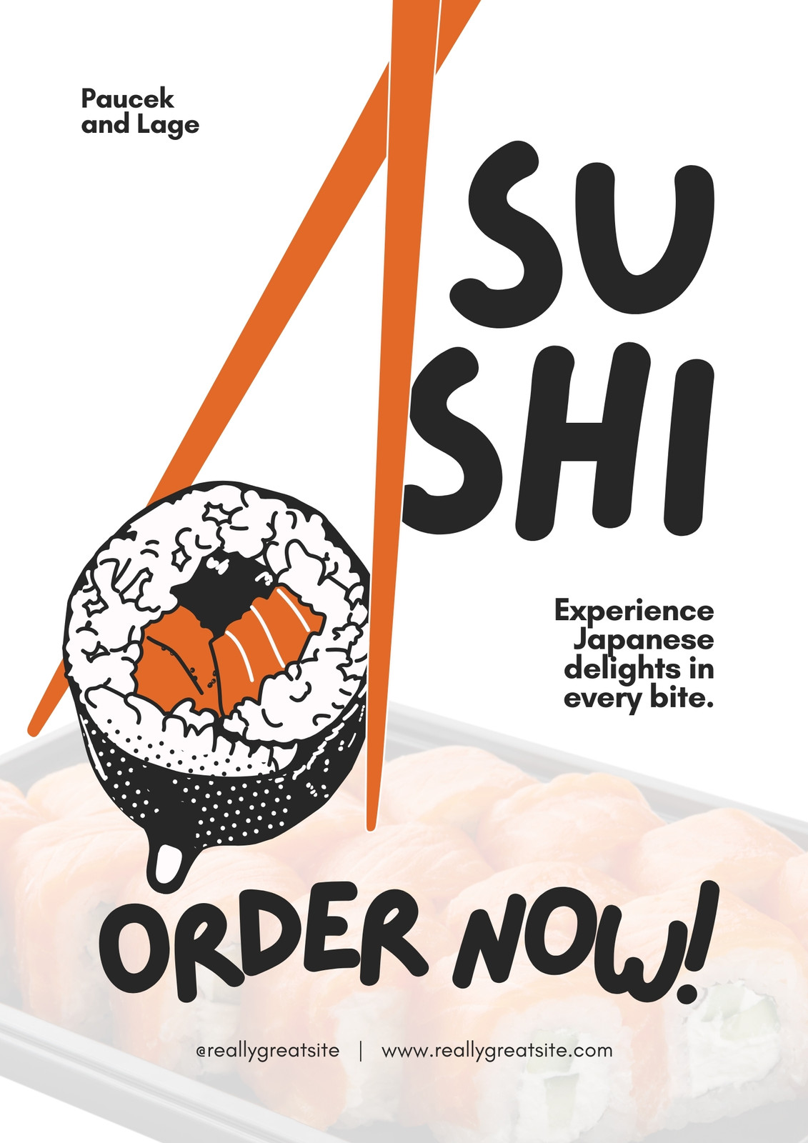 Free and customizable sushi templates