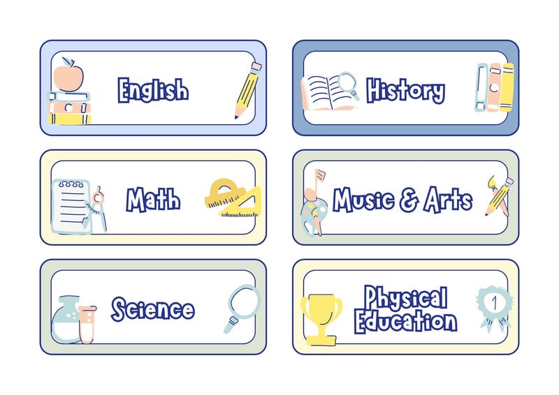 Free and customizable subject templates
