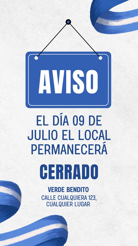 Explorá Plantillas de cerrado por feriado personalizables gratis - Canva