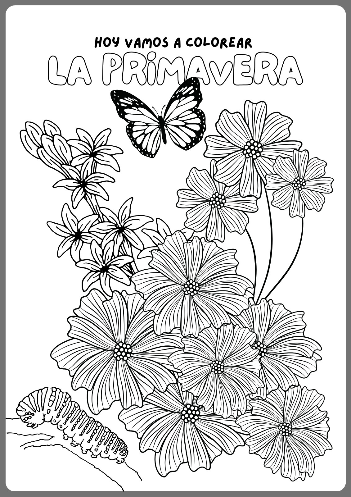 Dibujos de la primavera para colorear e imprimir | Canva