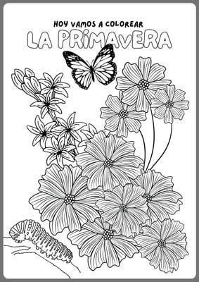 Dibujos de la primavera para colorear e imprimir | Canva