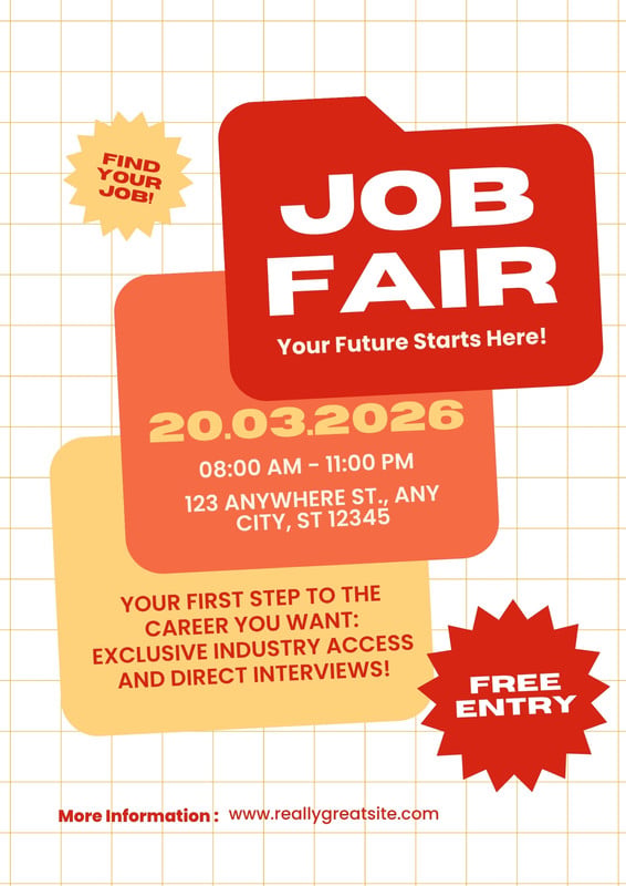 Free editable printable job fair flyer templates | Canva