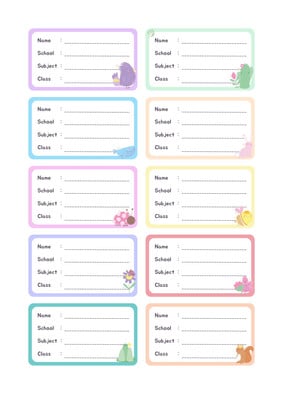 Free and customizable subject templates