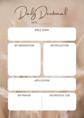Free and customizable devotional templates