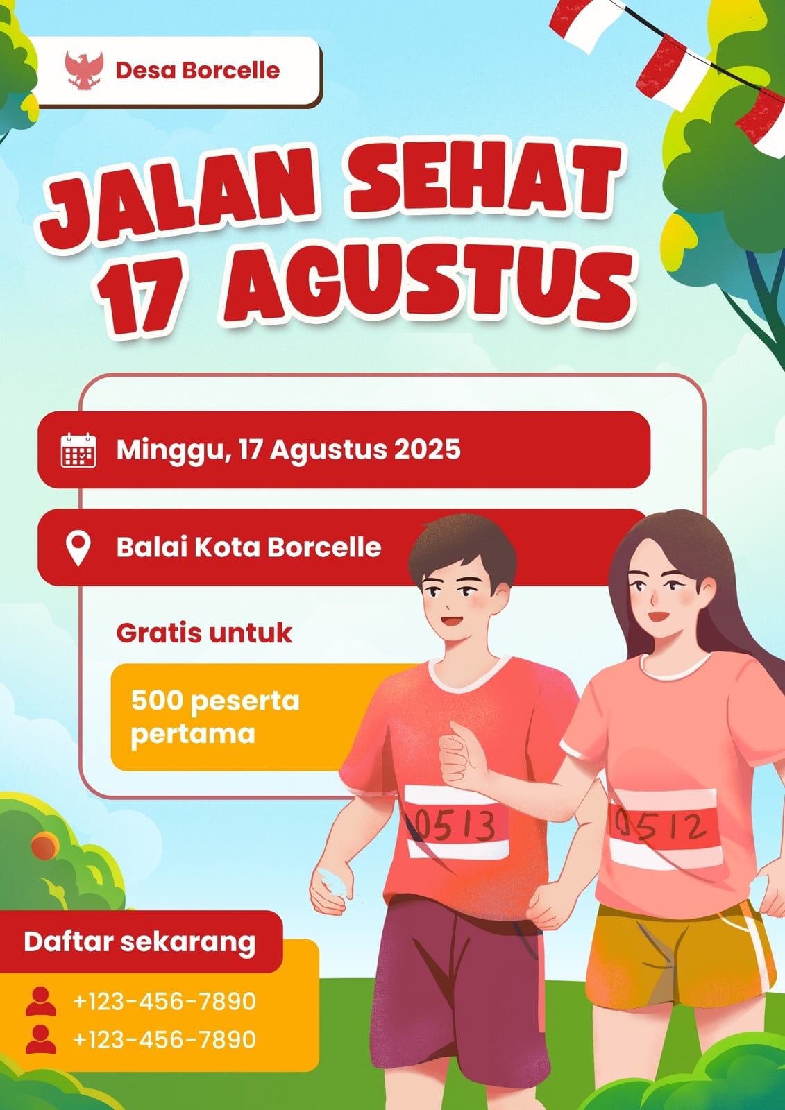 Gratis desain contoh jalan sehat - Canva