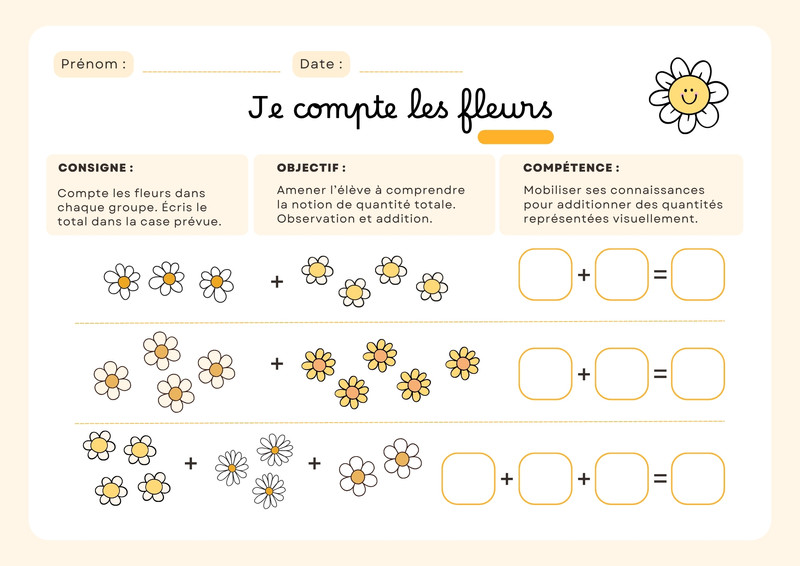 Fiches De Travail De Mathématiques Pour La 2e Année 2e Année