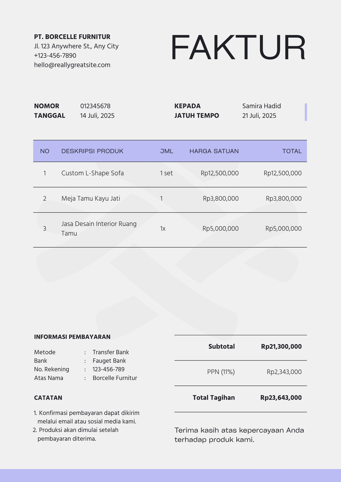 Buat Invoice Faktur Bisnis & Kirimkan Langsung dengan Canva