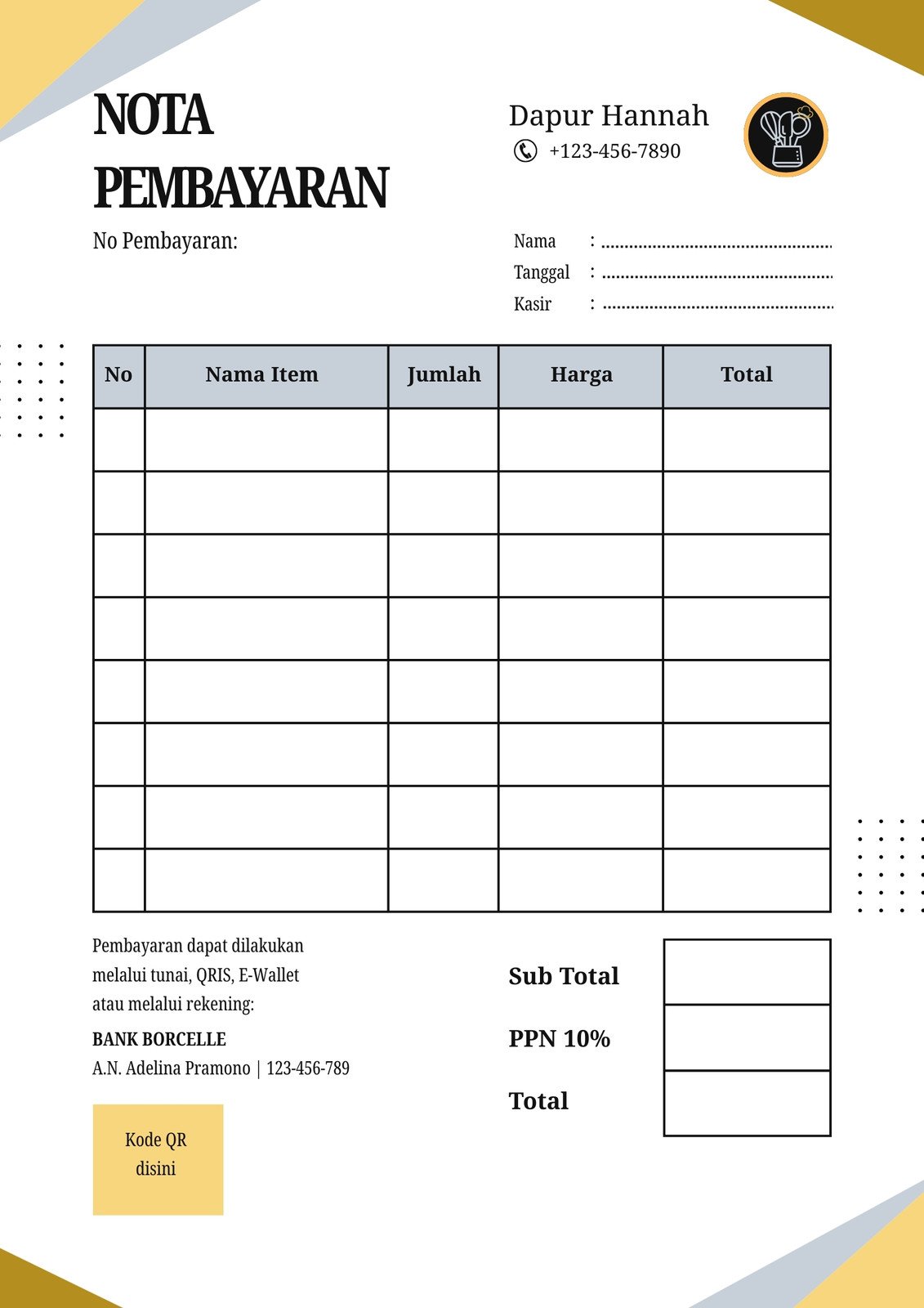 Buat Invoice Faktur Bisnis & Kirimkan Langsung dengan Canva
