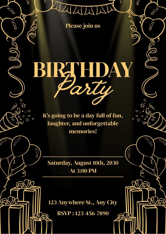 Free birthday party design collection | Canva