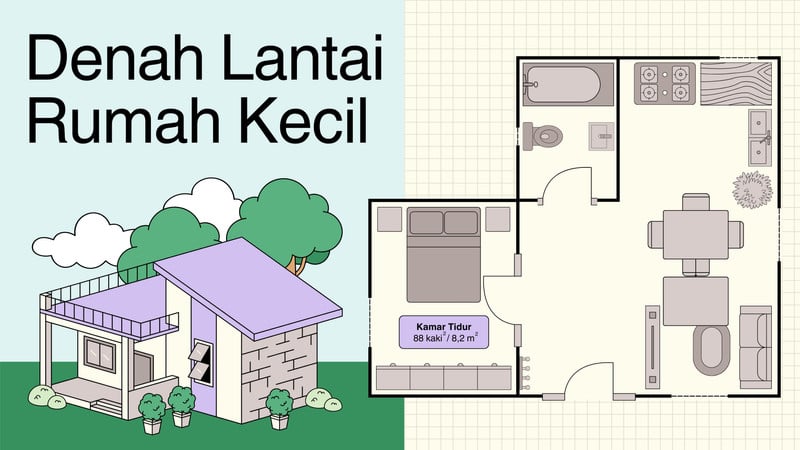 Gratis desain contoh rumah - Canva