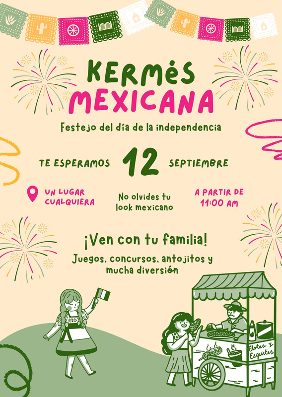 Plantillas kermes mexicana - Gratis y editables - Canva