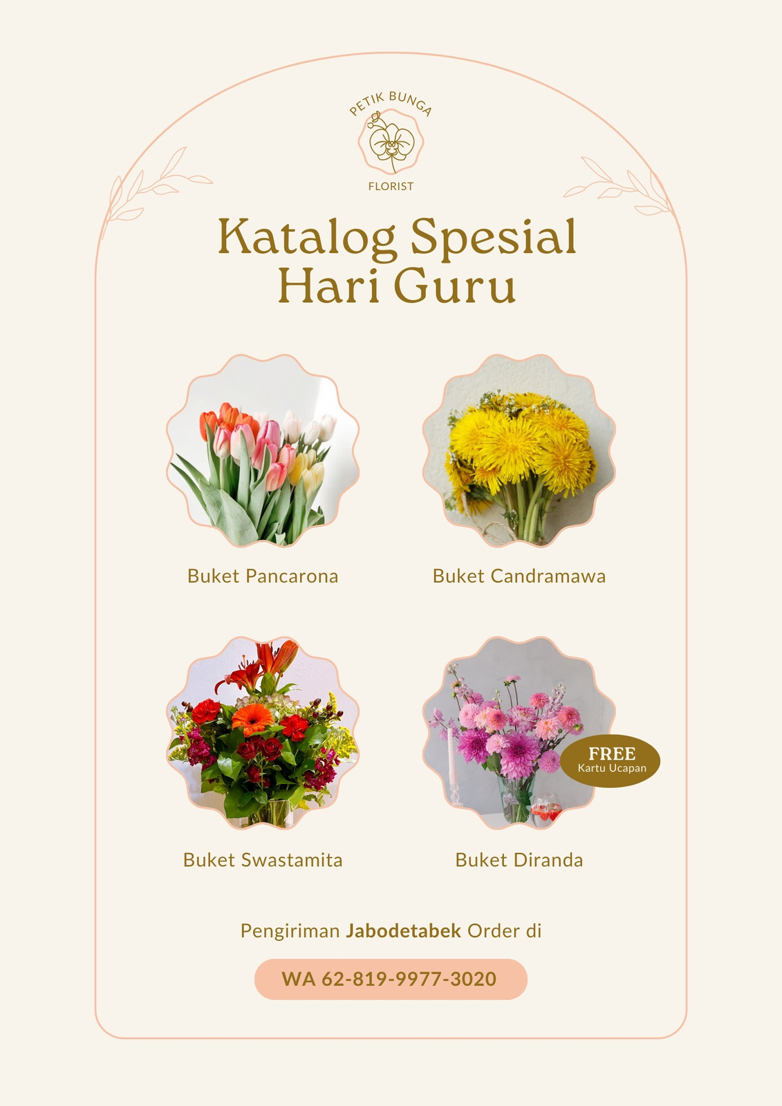 Gratis desain contoh buket - Canva