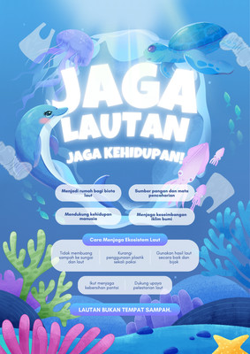 Gratis desain contoh laut - Canva