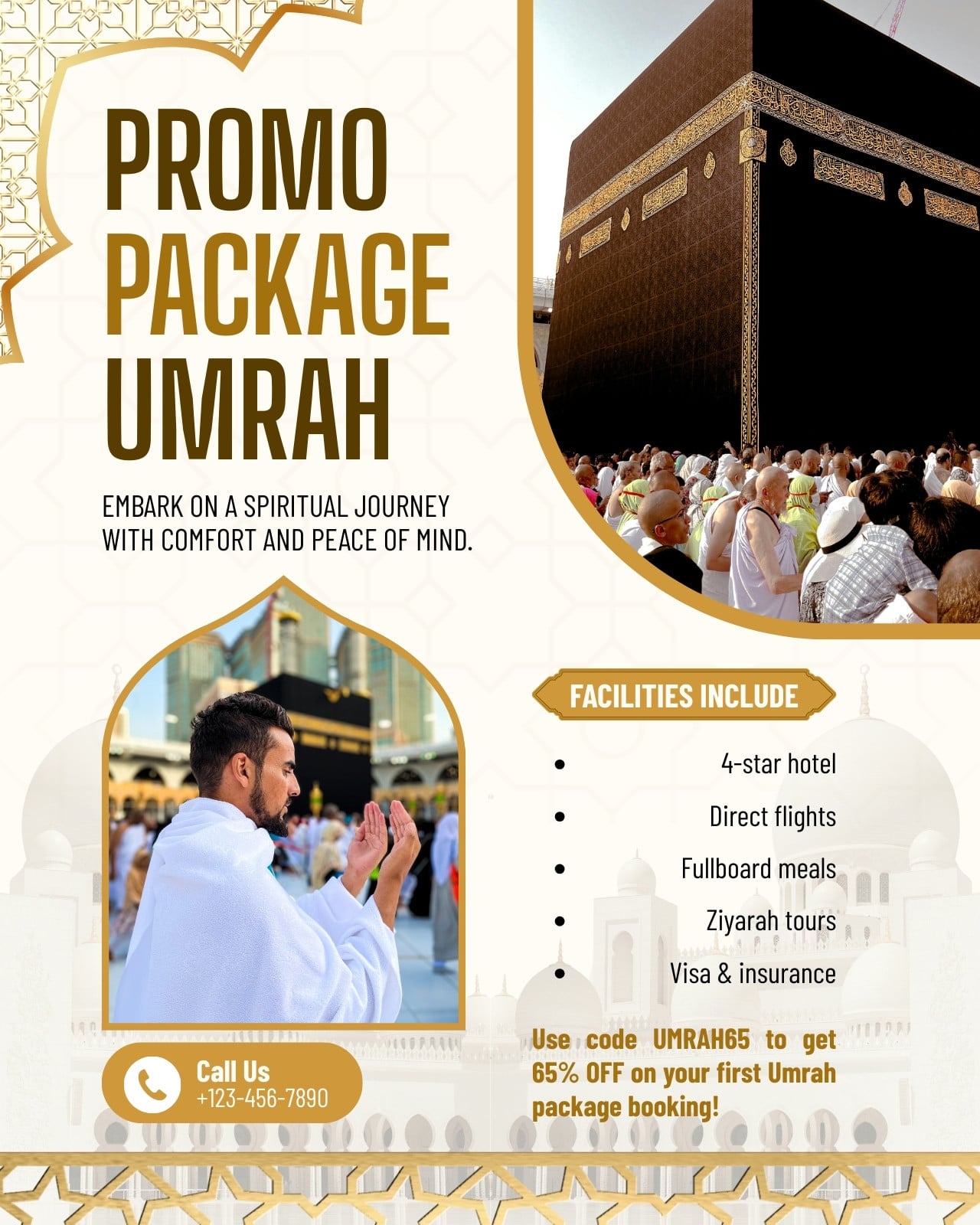 Free and customizable umrah templates