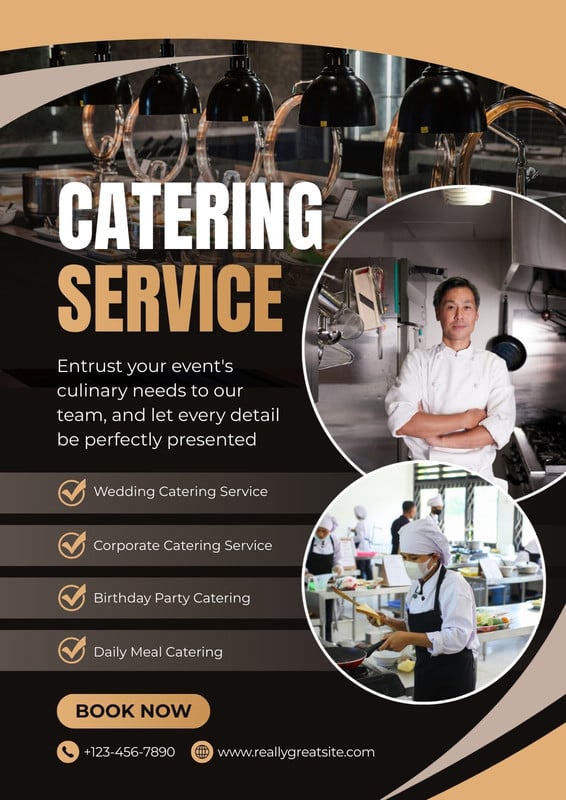 Free catering service design collection | Canva