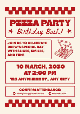 Free pizza party design collection | Canva