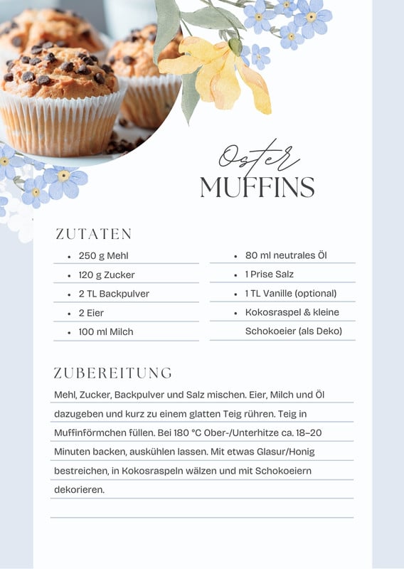 Kostenlos anpassbare Vorlagen zum Thema Rezept - Canva
