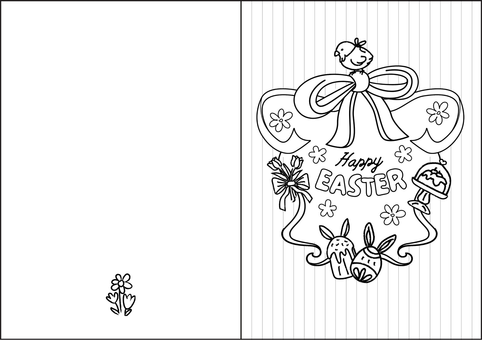 Free printable and customizable Easter folded card templates | Canva