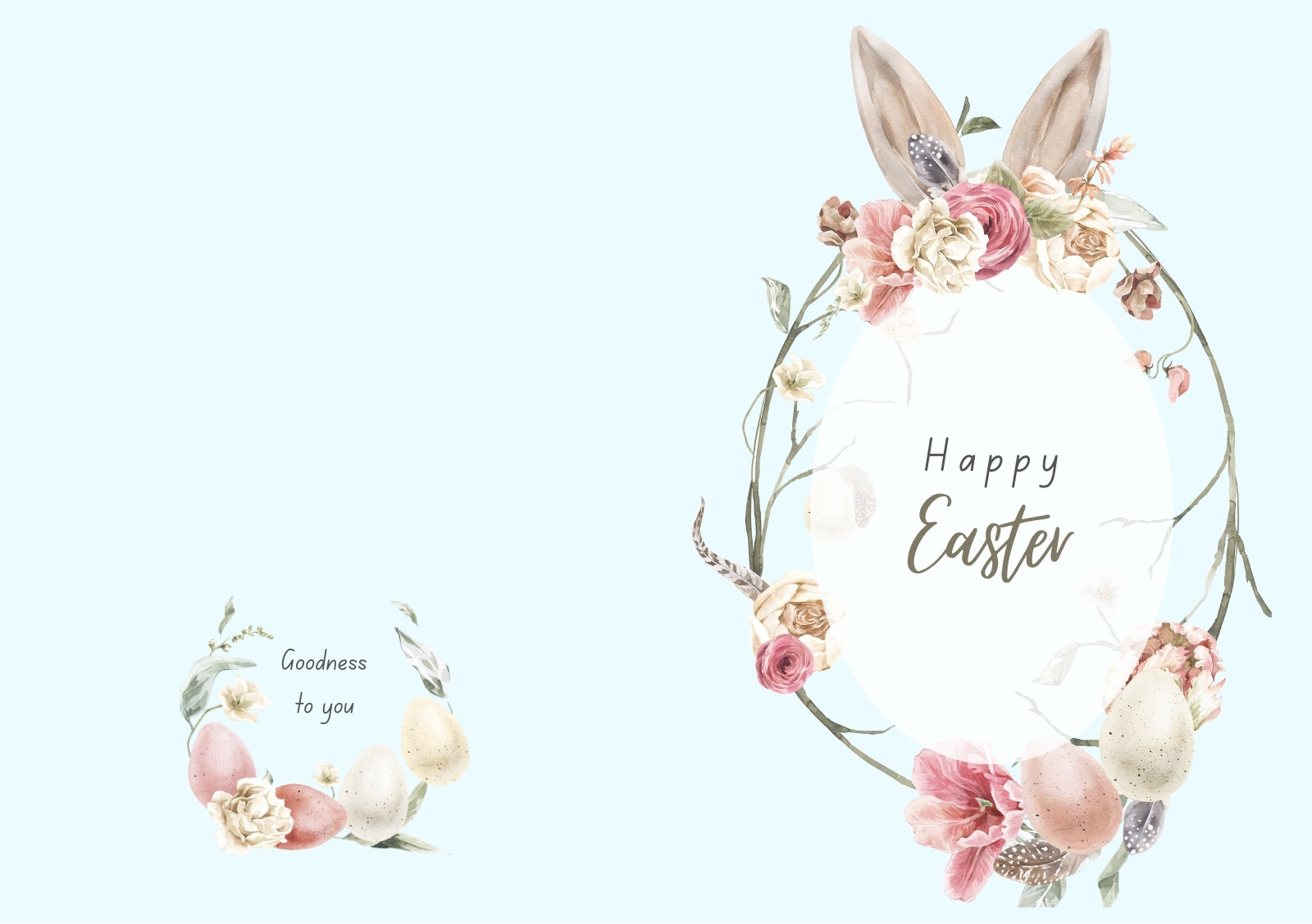 Free printable and customizable Easter folded card templates | Canva