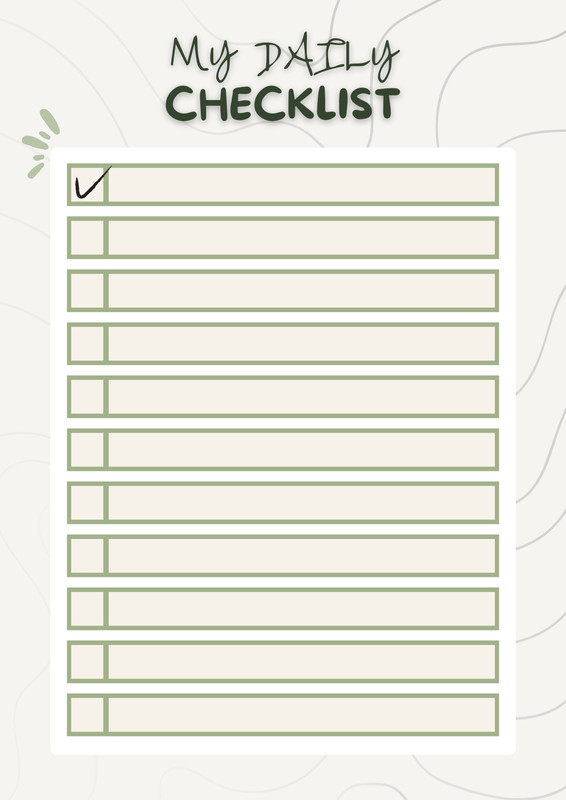 Free, printable, editable daily checklist templates | Canva