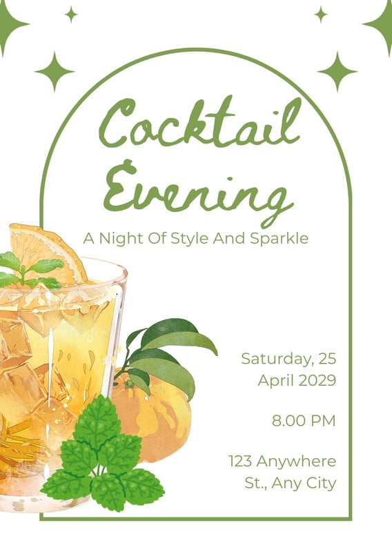 Free to edit and print cocktail party invitation templates | Canva