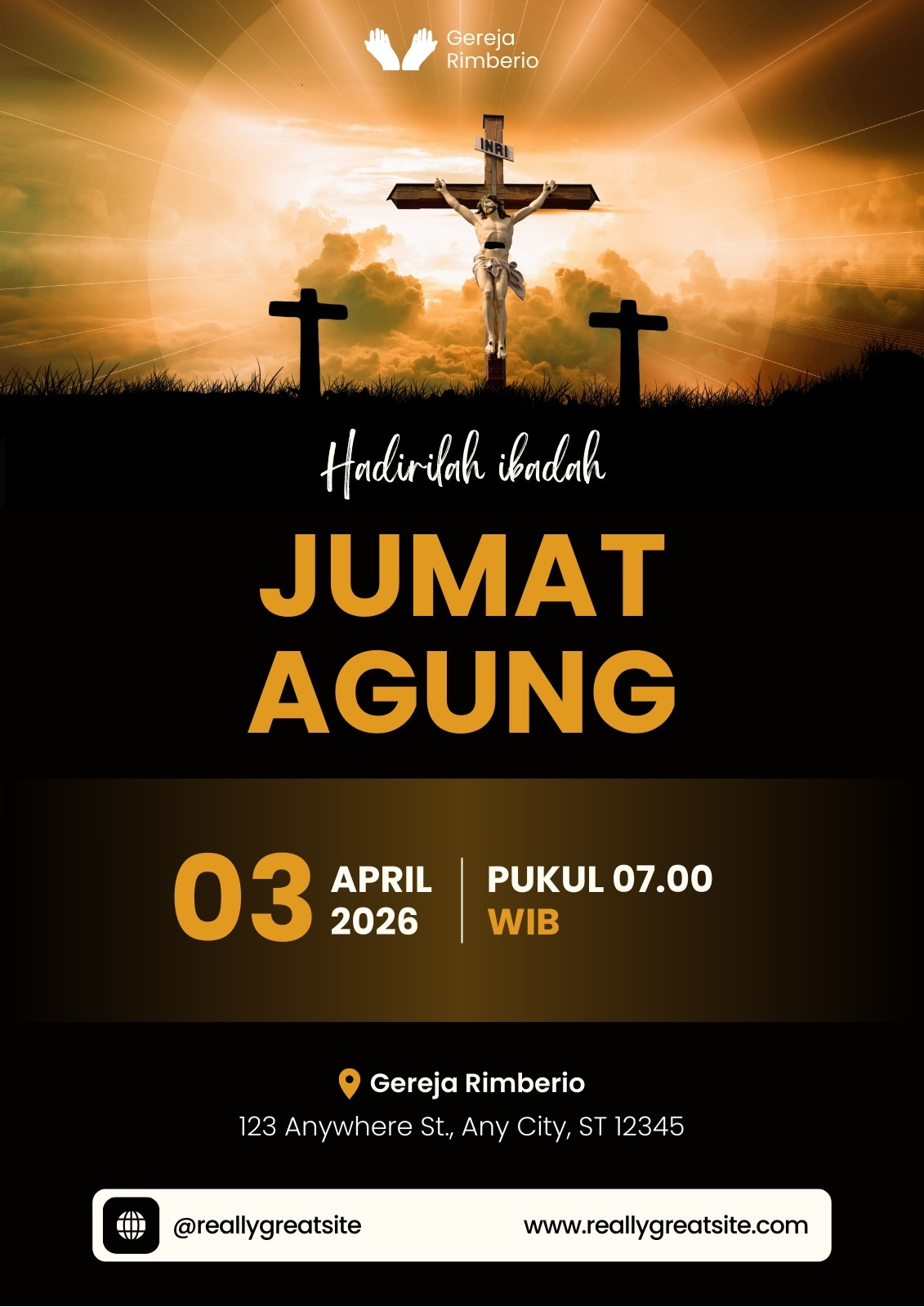 Contoh poster gereja gratis & siap edit | Canva