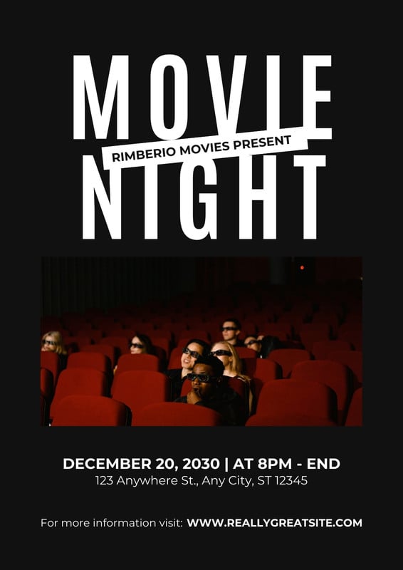 Design and print a Movie Night Flyer in one place. Customize a Movie ...