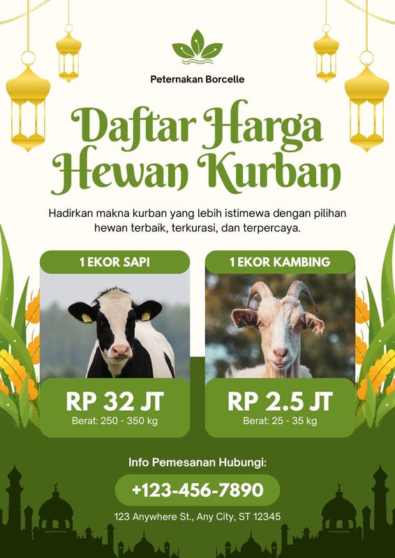 Gratis Contoh Template Daftar Harga Salon Siap Edit | Canva