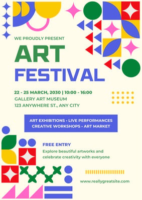 Page 3 - Free printable art exhibition poster templates | Canva
