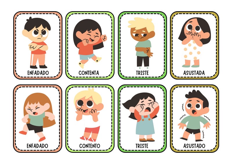 Tarjetas de emociones para imprimir gratis | Canva
