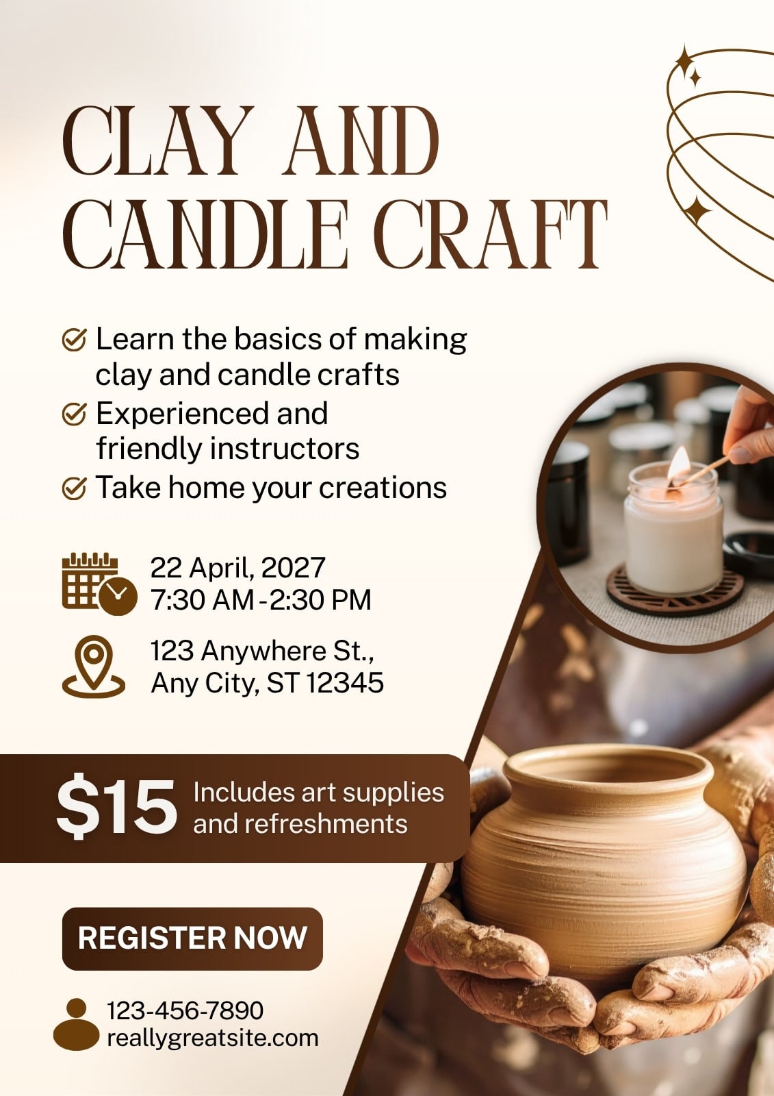 Free custom printable candle flyer templates | Canva