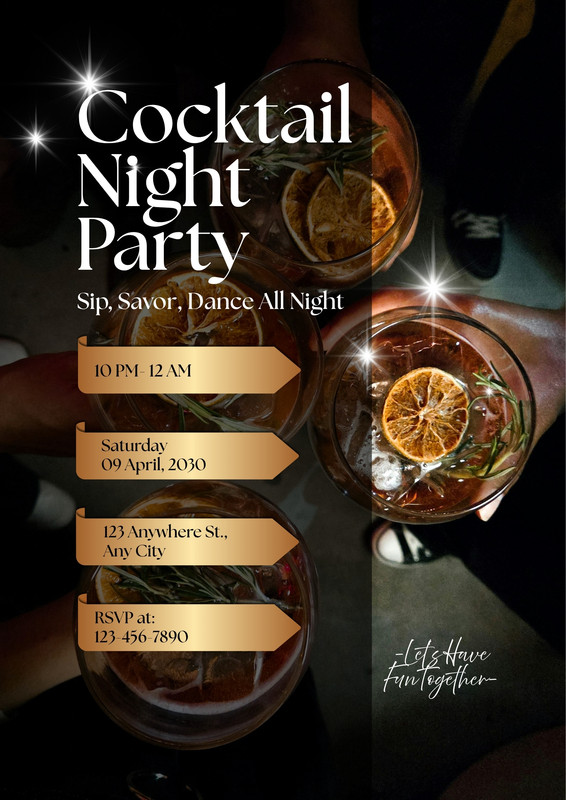 Free to edit and print cocktail party invitation templates | Canva