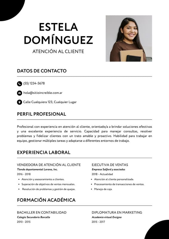 Plantillas de curriculum de ventas gratis | Canva