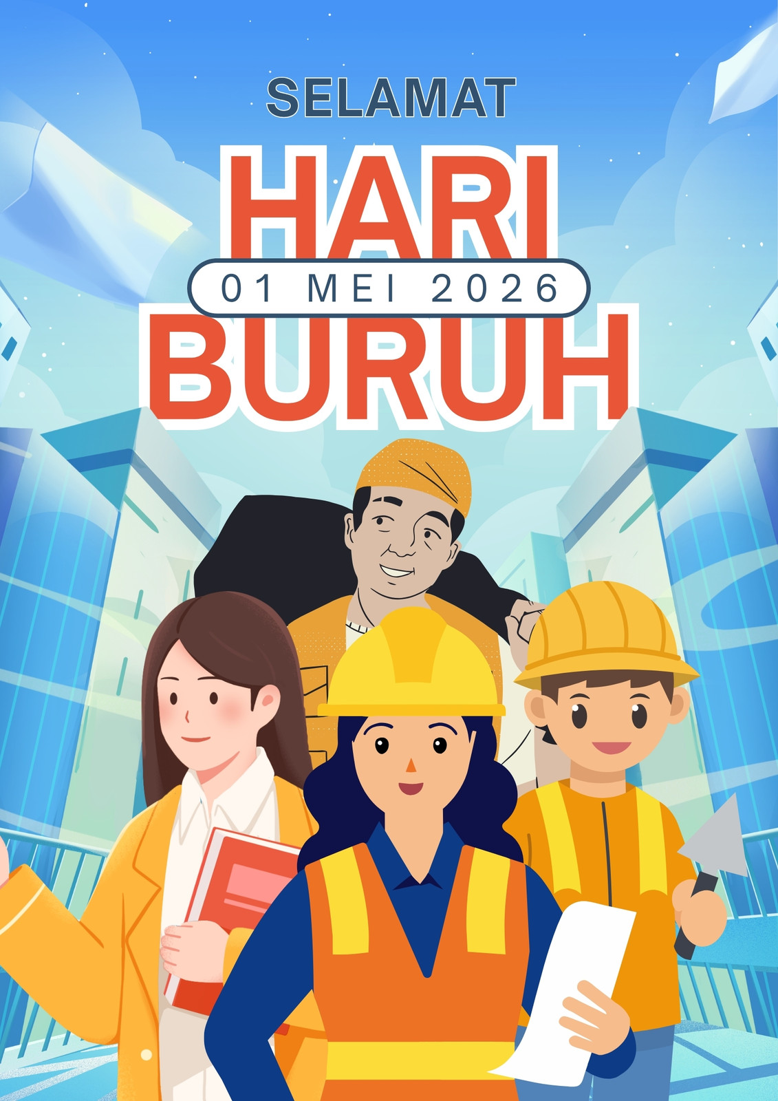 Gratis Contoh Template Poster Hari Buruh Siap Edit | Canva