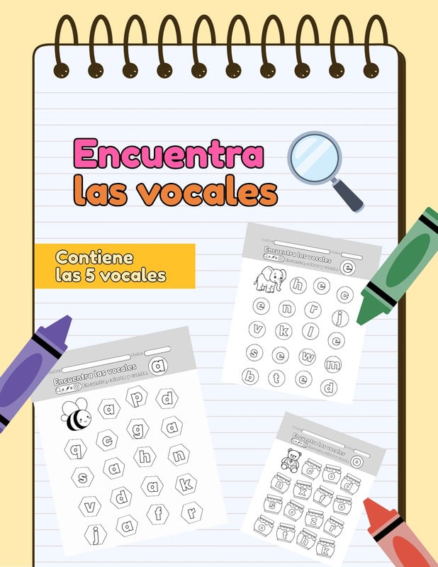 Plantillas de hojas de trabajo para kinder gratis | Canva