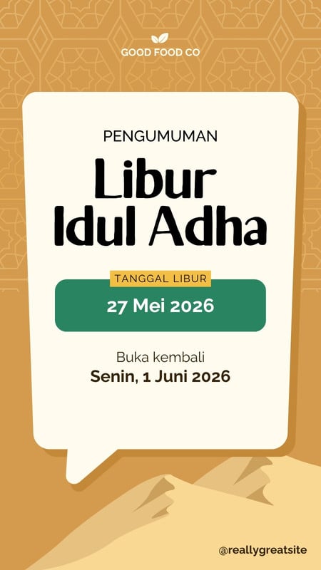 Gratis desain contoh libur - Canva