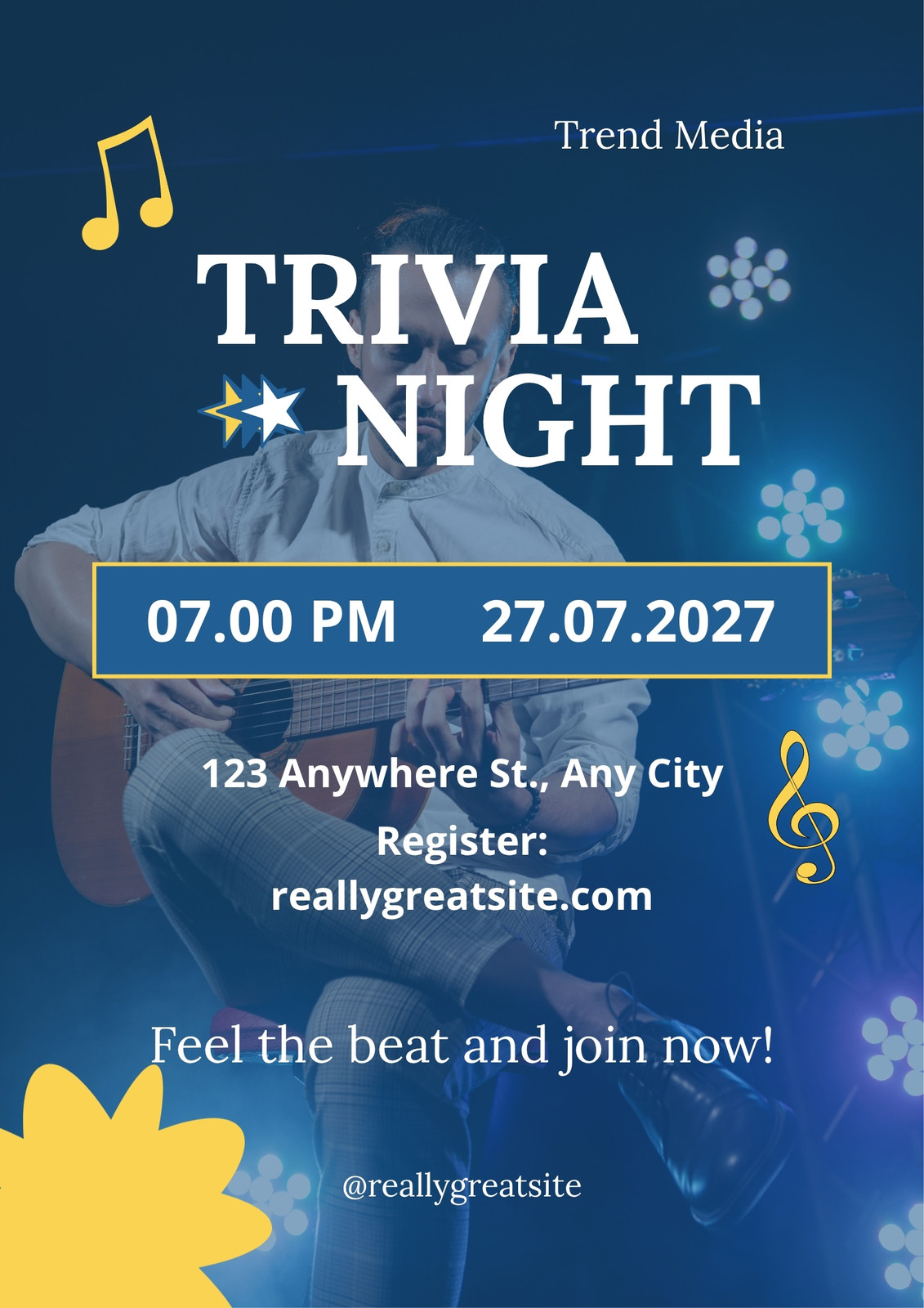 Free printable custom trivia night poster templates | Canva